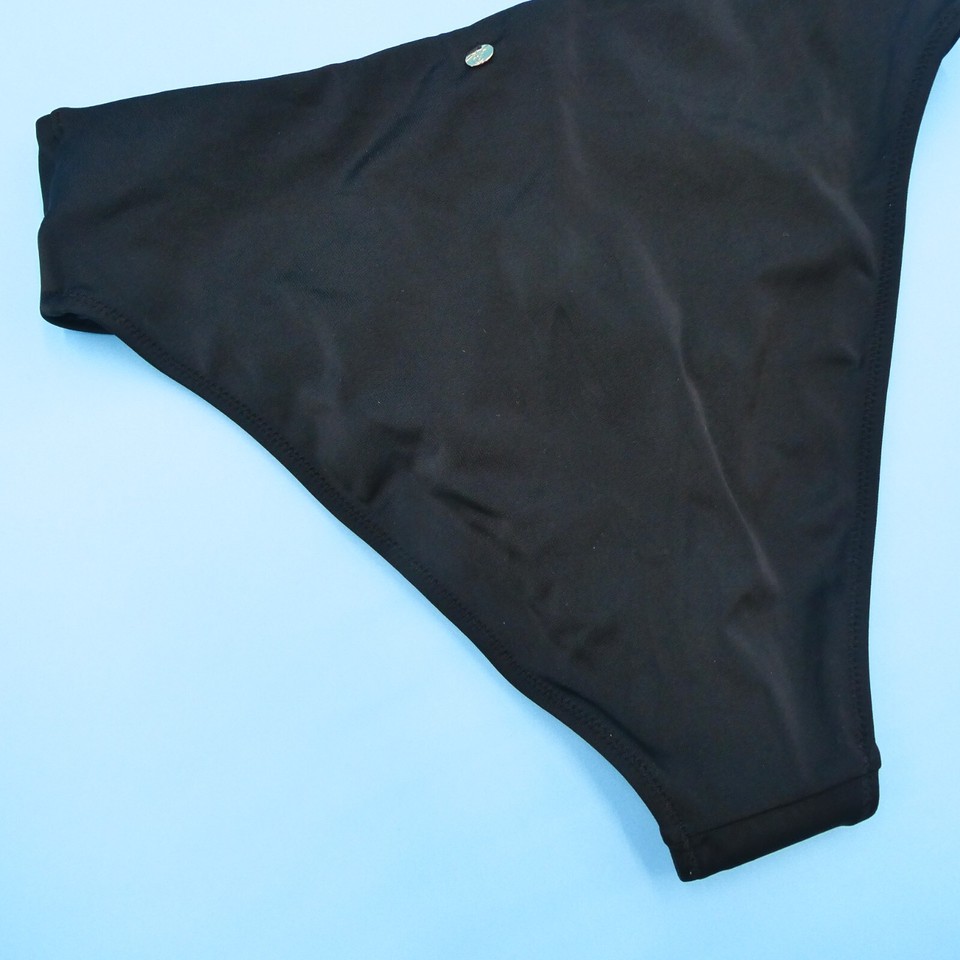 Victorias Secret Small Bikini Bottom Black Ruched Brazilian VS Swimsuit ...