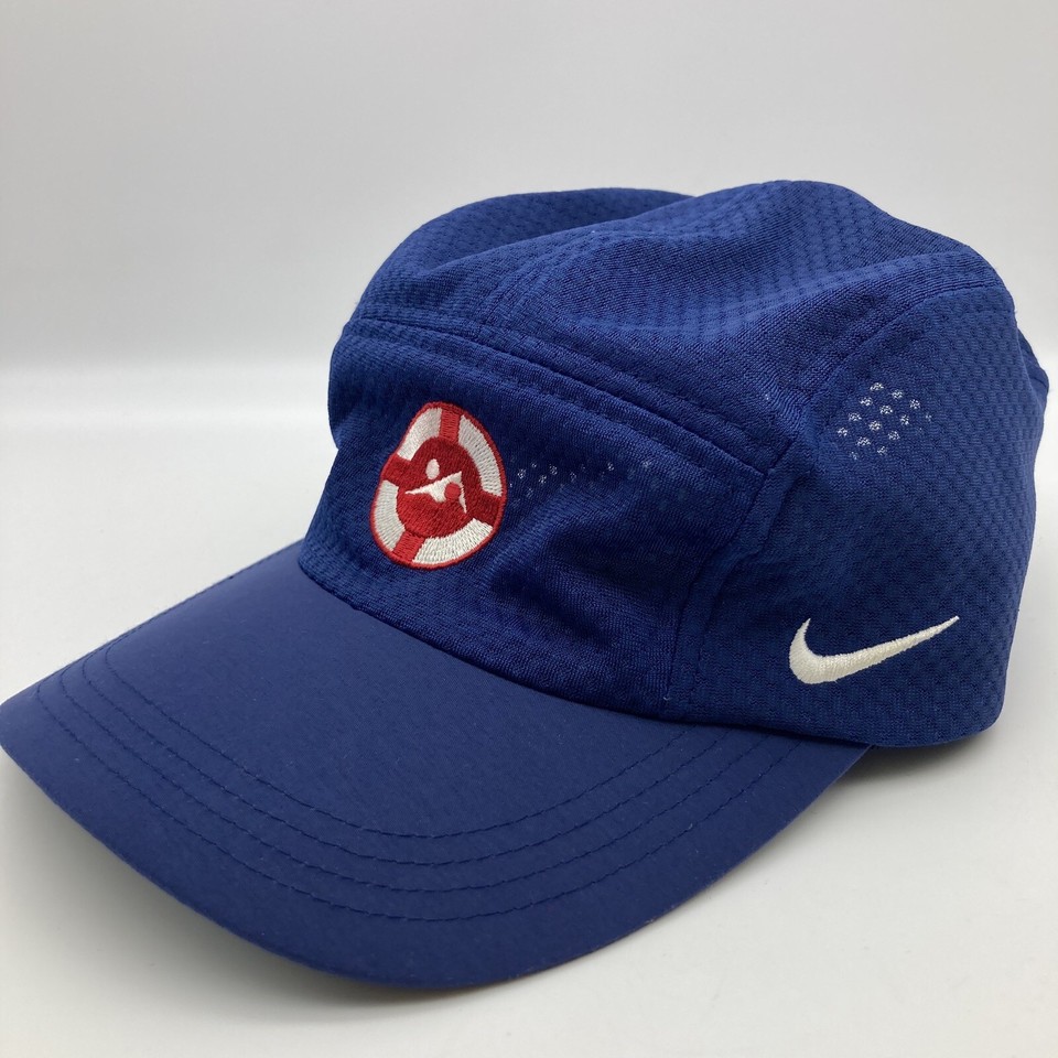 Vtg Rare 90s Nike Lifeguard Swoosh Embroidered Strapback Hat Ball Cap ...
