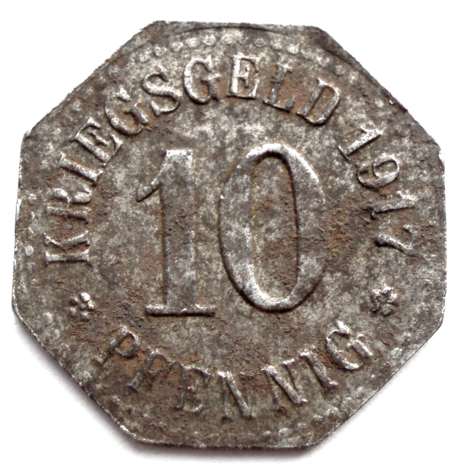 GERMANY, RESIDENZSTADT WIESBADEN 10 PFENNIG 1917 KRIEGSGELD, NOTGELD ...