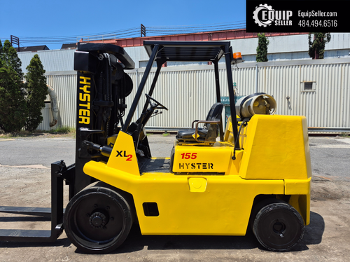 Hyster S155XL2 15,500lb Propane Forklift Riggers Boom Truck Triple Mast ...