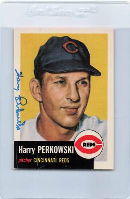 1991 Topps Archives '53 #236 Harry Perkowski Reds Signed Auto *F5939 | eBay