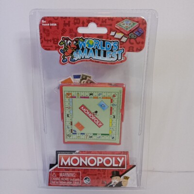 New In Package World Smallest Monopoly Board Game Toy 3" Board #5038 | eBay