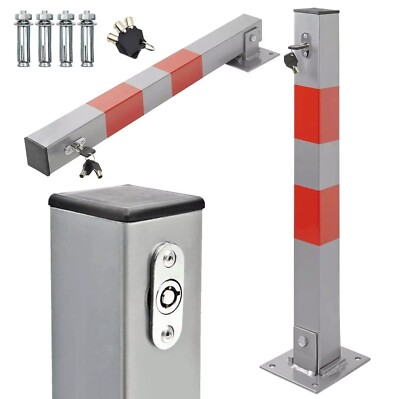 Lockable Parking Barrier Folding Car Park Bollard Security Driveway ...