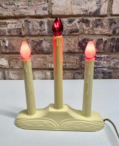 Vintage 3 Lite Candolier / Light Candelabra Dripping Wax Candle - With ...