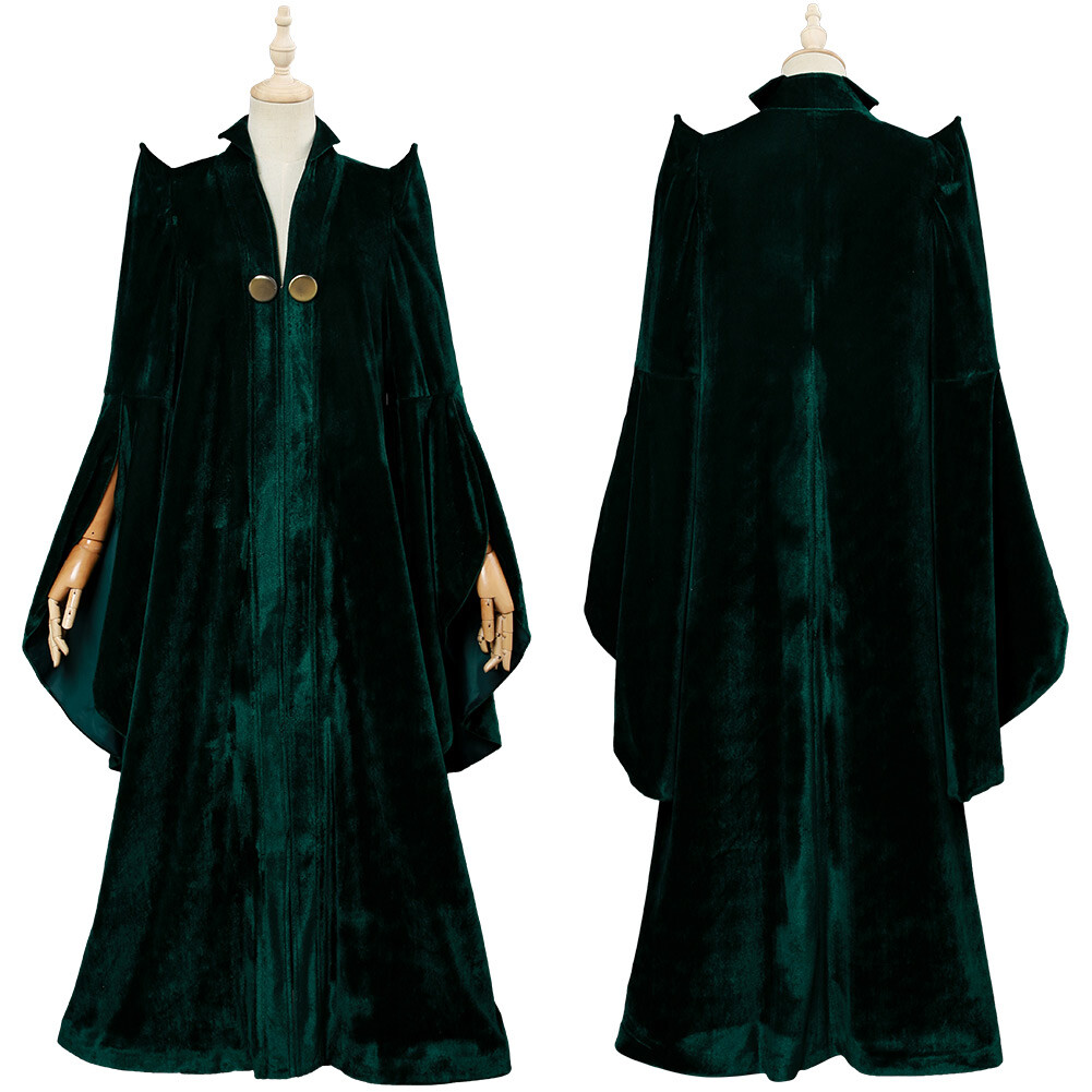 Minerva McGonagall Professor Cosplay Costume Green Robe Dress Suit | eBay