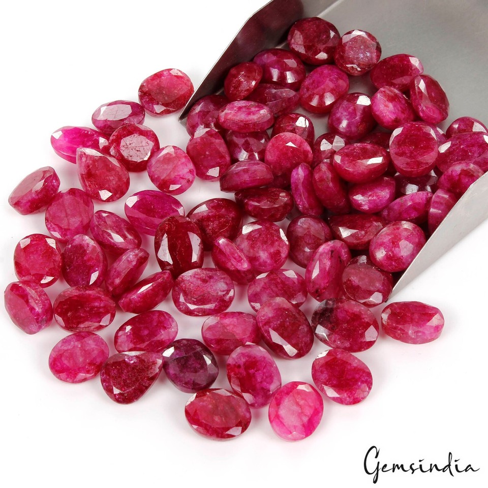 1000 Ct Natural Utah Red Beryl/Bixbite Mix Shape Faceted Loose Gemstone ...