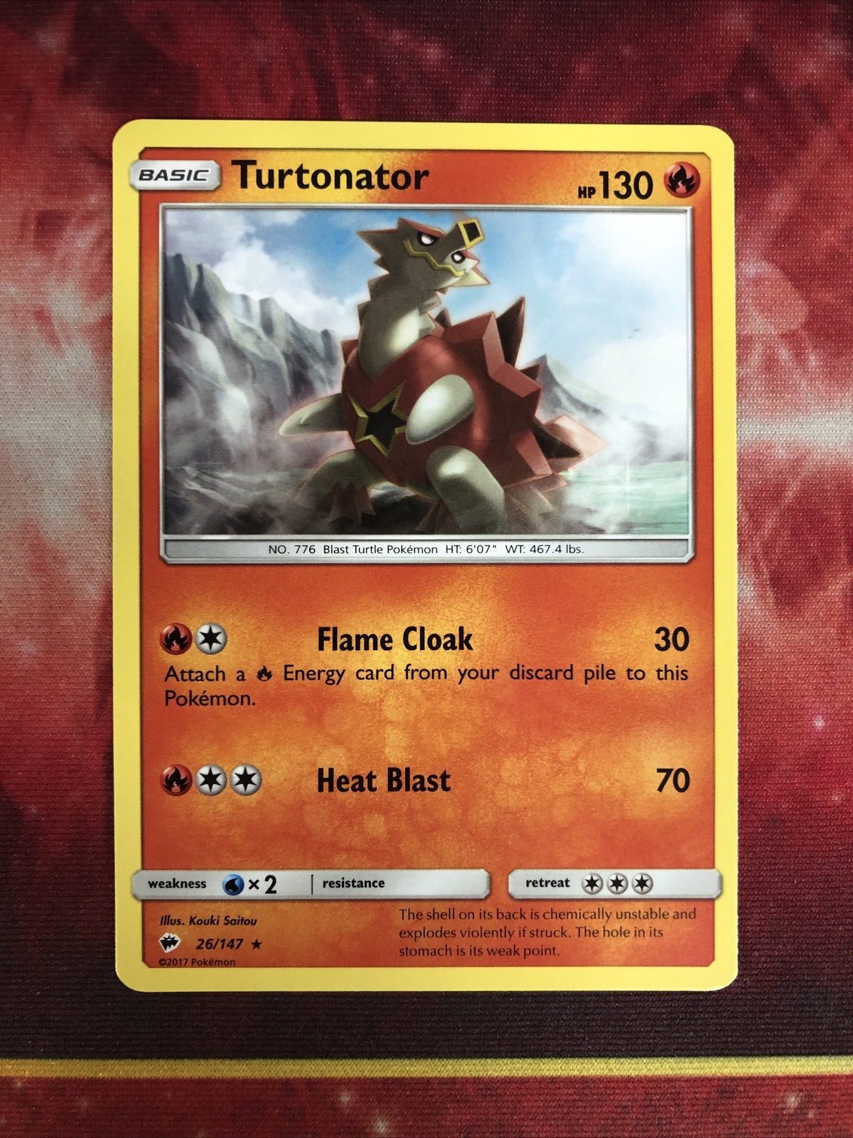 Pokemon Card Turtonator Burning Shadows #26/147 | eBay