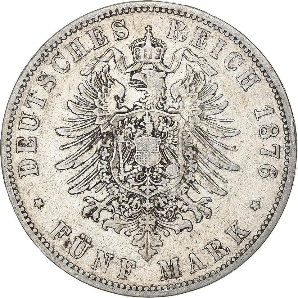 [#1511878] German States, PRUSSIA, Wilhelm I, 5 Mark, 1876, Berlin ...
