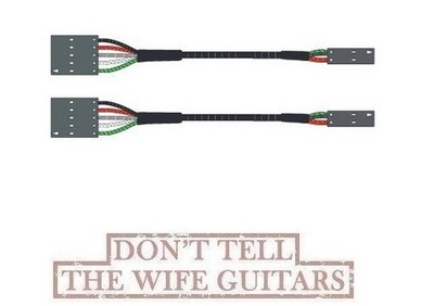 2 EMG 5-Pin Passive HZ Pickup Cables Quick Connect Solderless 15 In H1 ...