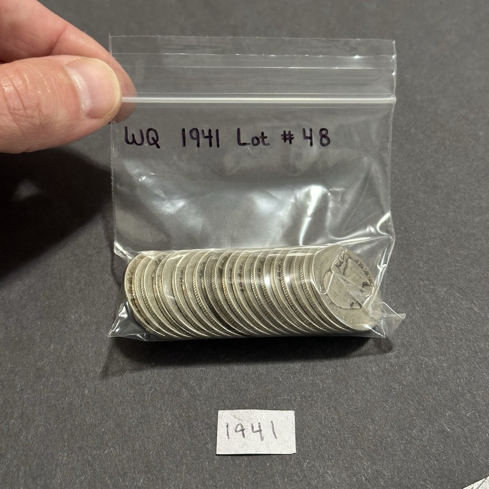 [Lot of 20] Washington Quarters 90% Silver Circulated Coins $5 Face ...