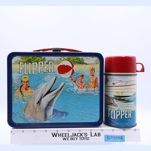 Flipper Metal Lunch Box 1966 King-Seeley Thermos Co Vintage w/ THERMOS ...