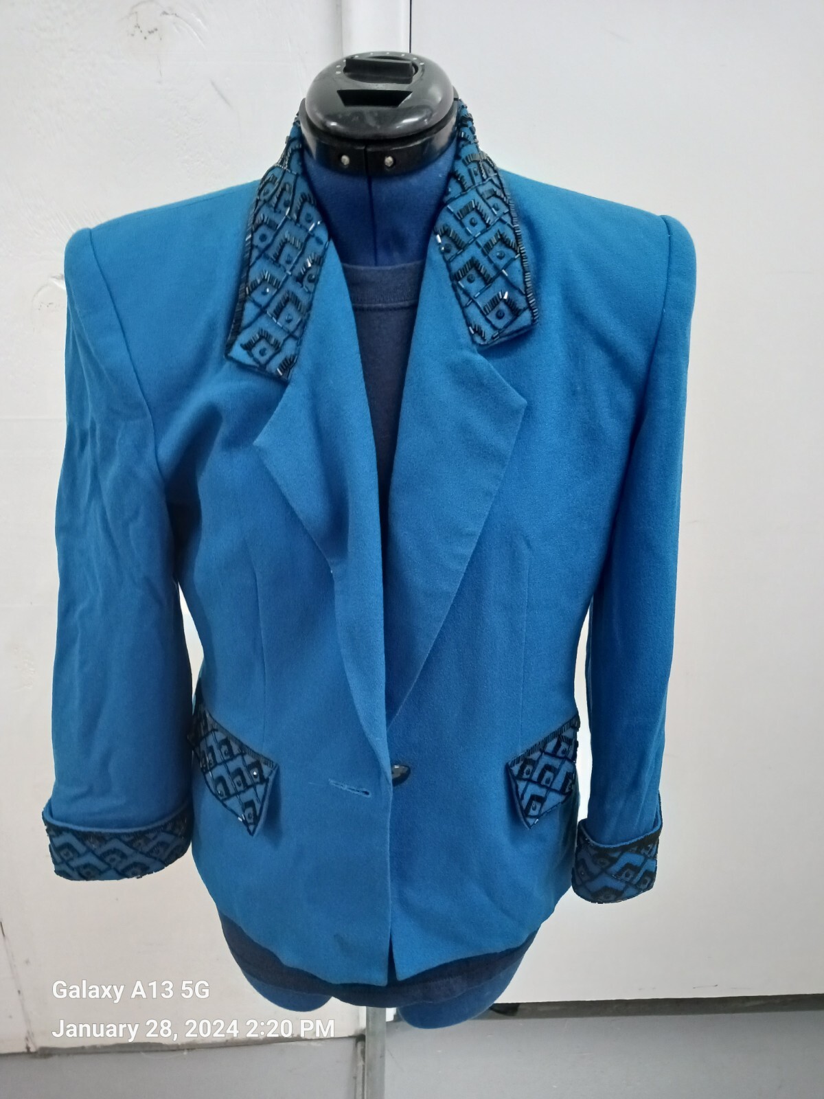 Nolan Miller80s/90s Beaded Crepe Evening Blazer One B… - Gem