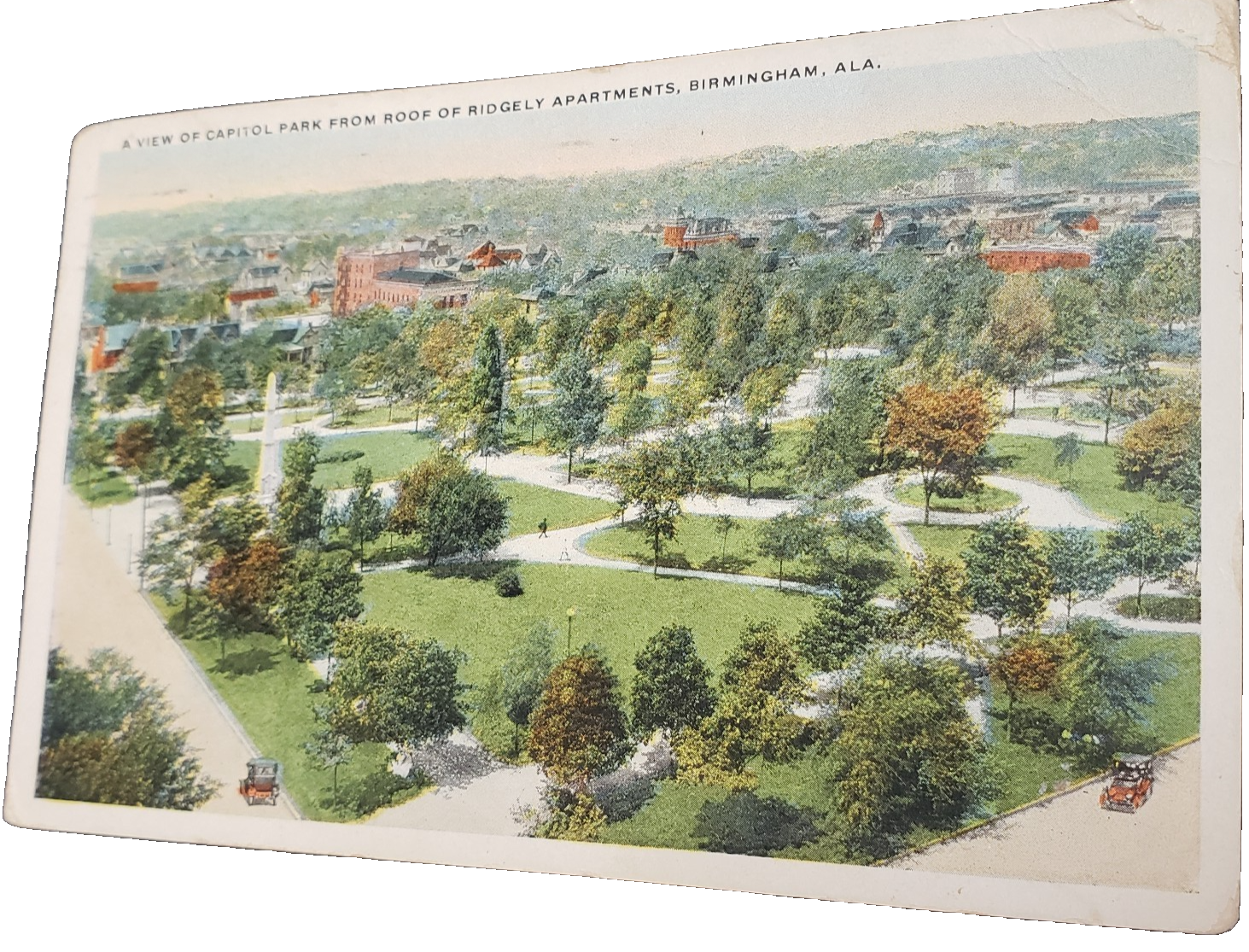 Capital Park Birmingham Alabama Rooftop View Ridgley Apts Postcard 1918 ...