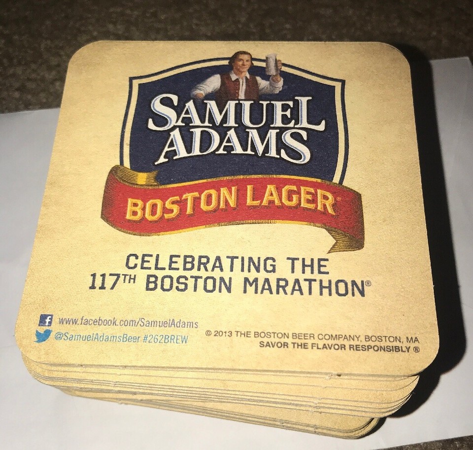 Sam Adams 117th Boston Marathon 2013 26.2 Boston Brew Beer Coasters ...