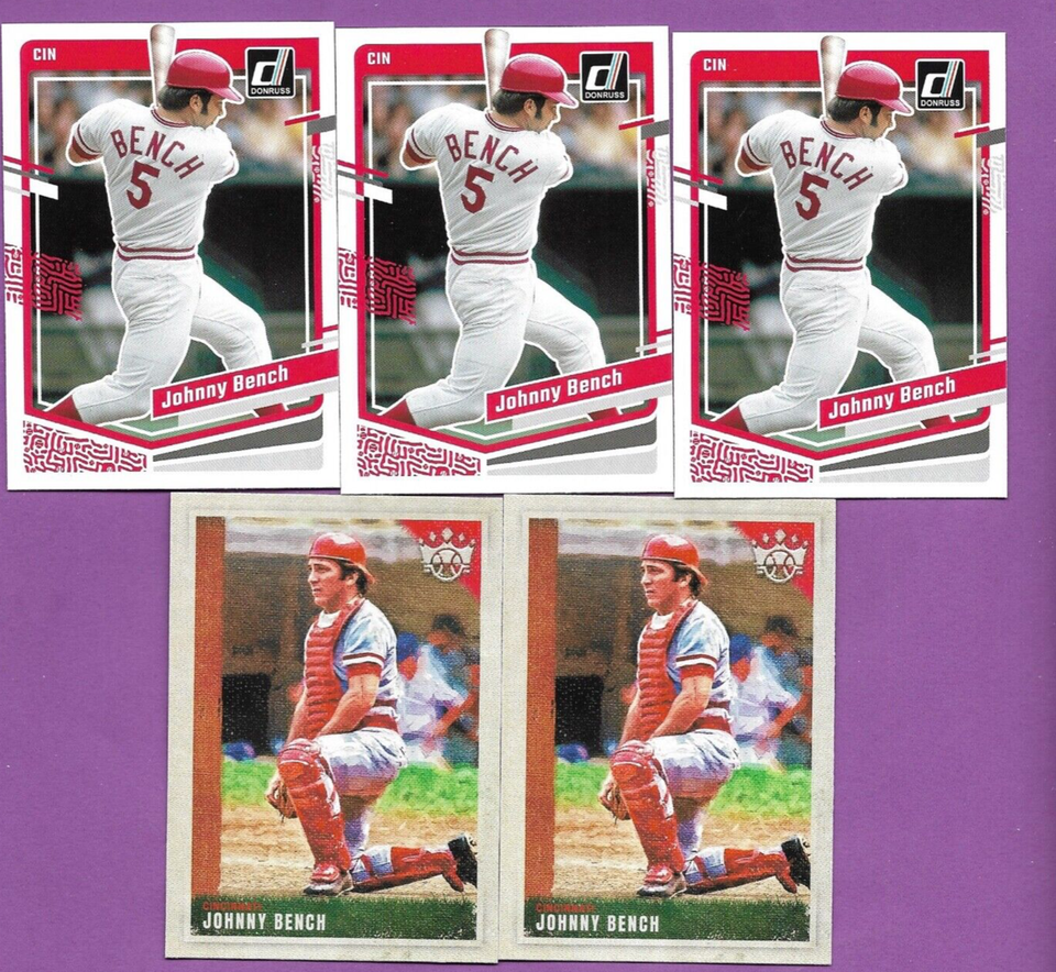 JOHNNY BENCH lot of 14 cards - Archives inserts Chrome Gallery - FREE ...