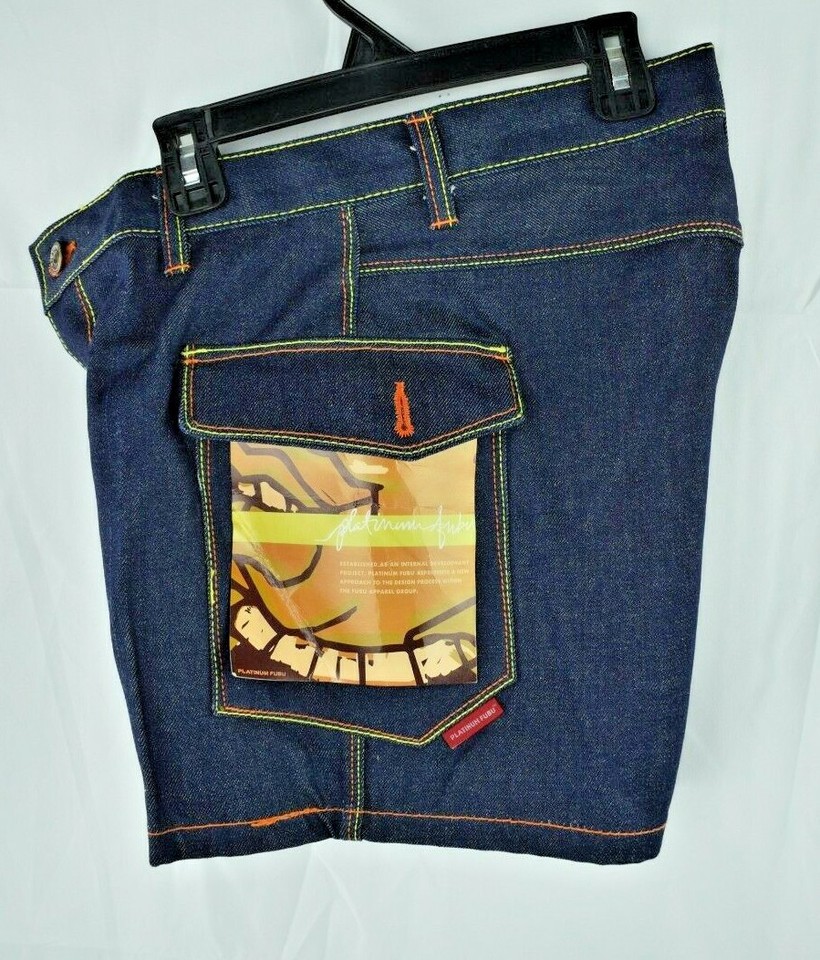 Platinum FUBU Fat Albert "Dumb Donald" Denim Jean Shorts - Mens Size 28 ...