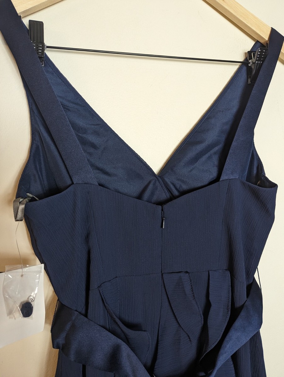NWT White by Vera Wang V-neck Flange Dress in Midnight Blue NWT White by Vera Wang V-neck Flange Dress in Midnight Blue