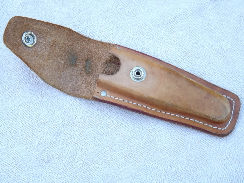 VINTAGE BOKER TREE BRAND KNIFE Leather Sheath Only USED TAKE A 5" INCH ...