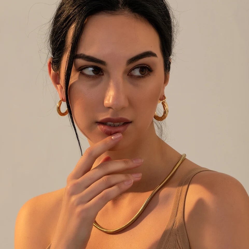 14k Gold Earrings Twisted Hoops Earrings For Women | eBay