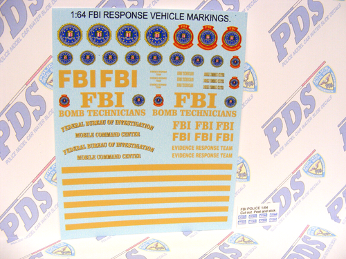 FBI Bomb Tech Mobile Command 1:64 Water Slide Decals to Build Custom ...