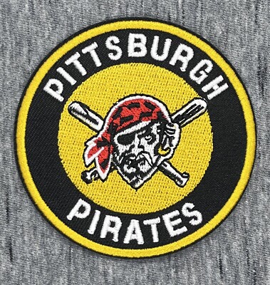 PITTSBURGH PIRATES EMBROIDERED IRON ON PATCH APPROX 2.75” DIAMETER FREE ...