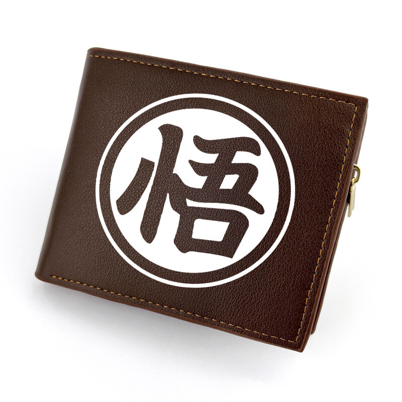 Anime Vegeta Songoku Brown Leather Wallet Short Coin Wallets Purse Gift ...