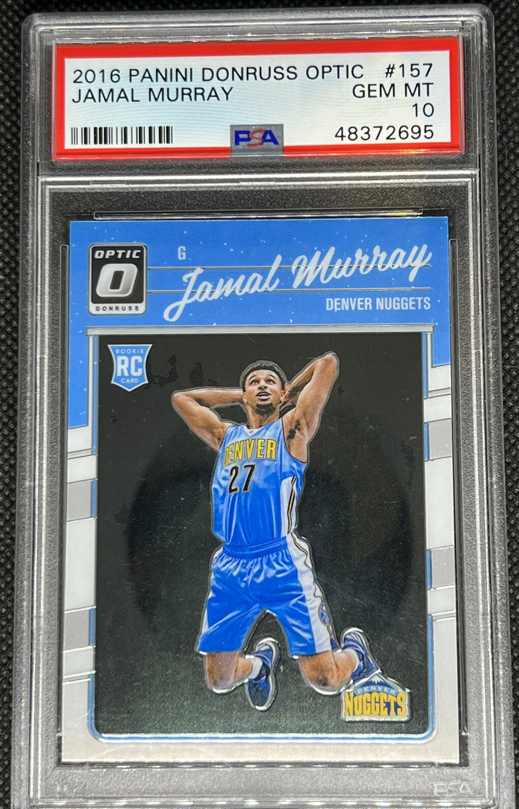 2016 Panini Donruss Optic Jamal Murray #157 Denver Nuggets RC PSA 10 ...