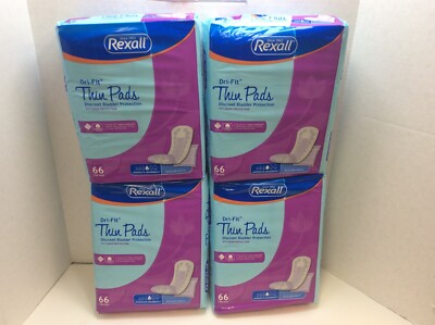 Rexall Incontinence Pads for Women, 4 Moderate Absorbency, Regular ...