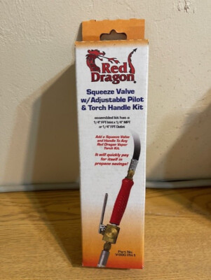 NEW RED DRAGON SQUEEZE VALVE w/ ADJUSTABLE PILOT & TORCH HANDLE KIT V ...