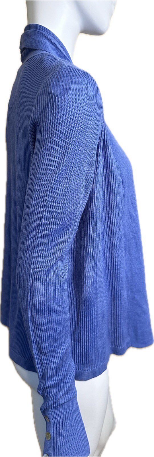 Cyrus Open Front Button Sleeve Cardigan Periwinkle Blue Women’s Small ...