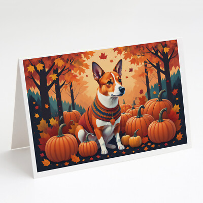 Red Basenji Fall Greeting Cards and Envelopes Pack of 8 DAC1011GCA7P | eBay