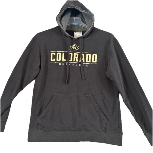 University Of Colorado CU Buffaloes Embroidered Black Hoodie Sweatshirt ...