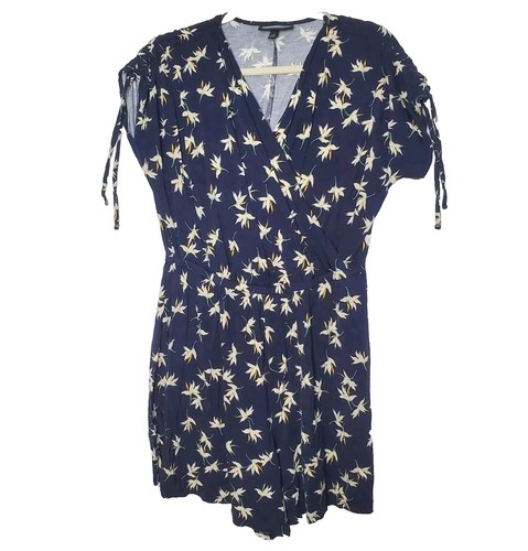 LANE BRYANT XL 16 - 18 Romper Navy Blue Bird of Paradise Floral Print ...