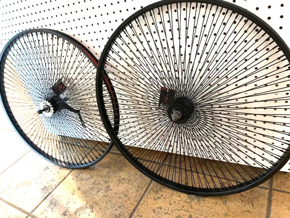Black 29" Bicycle WheelSet with 144 Spokes Coaster Brake Cruiser BMX ...