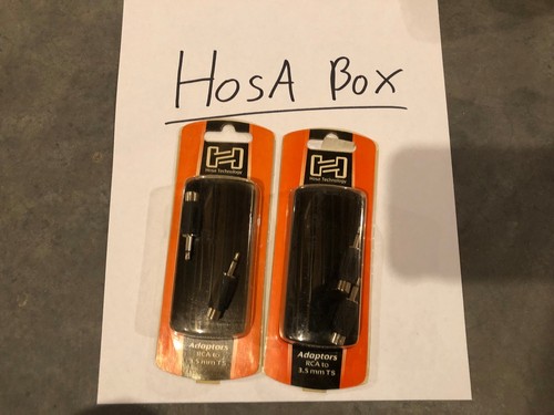 Lot of 2 Hosa GRM-114 RCA to 3.5 mm TS Adaptors 2-Pack | eBay