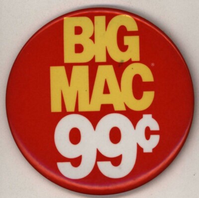1980's McDonald's BIG MAC 3 1/2" Pinback Button | eBay