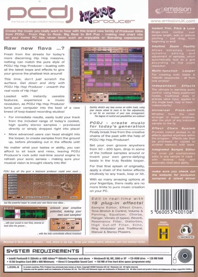 PCDJ Hip Hop Producer - Digital Music Production Creator - PC CD-ROM | eBay