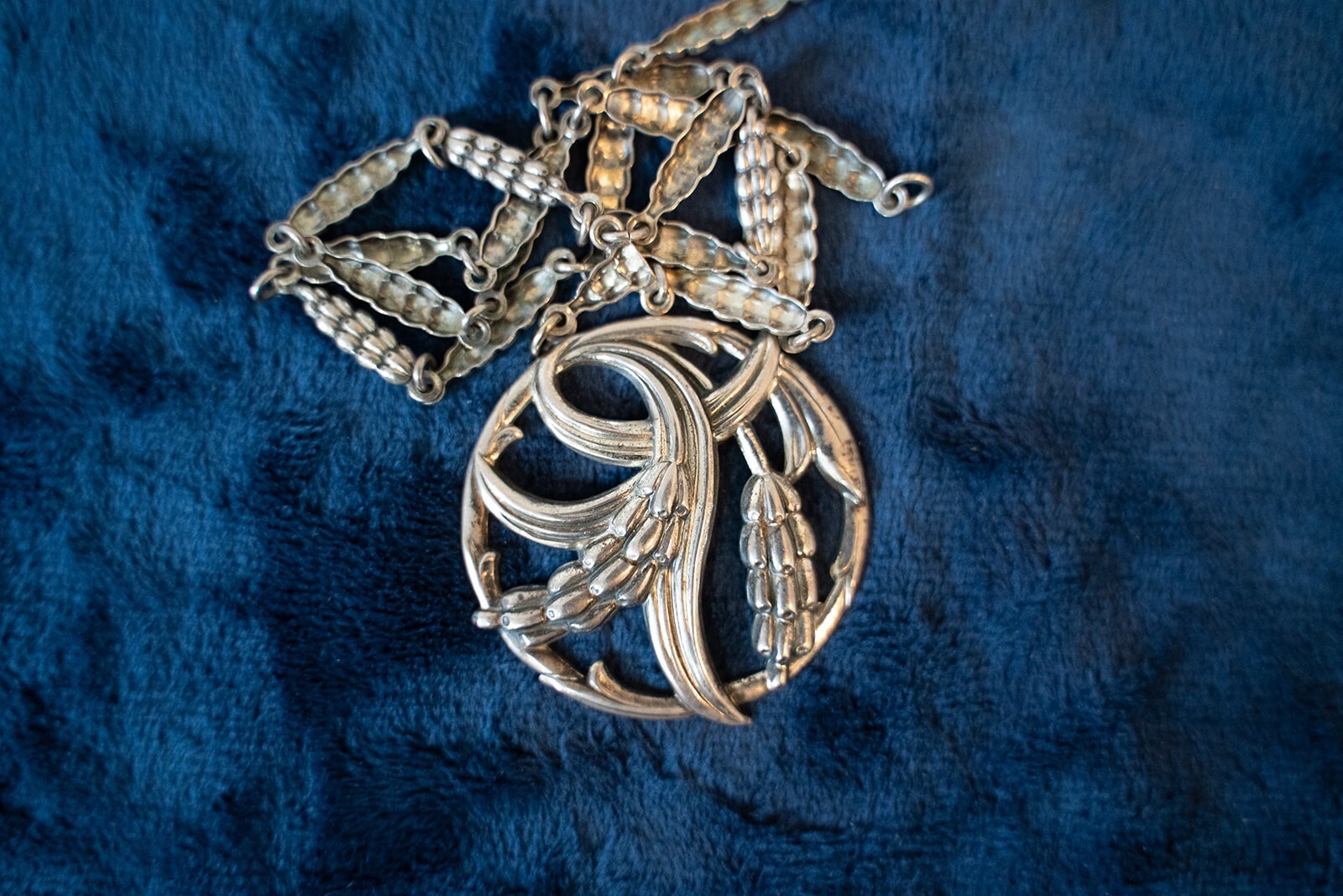 Vintage Danecraft Sterling Wheat Pendant And Necklace 925 Stalk | eBay