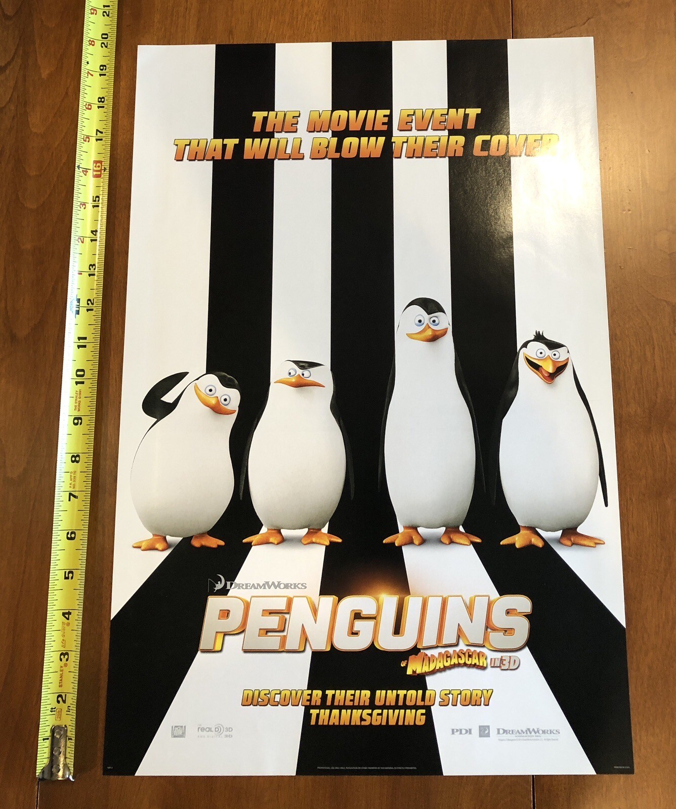 Penguins of Madagascar movie poster - 13.5"x20" Double Sided | eBay