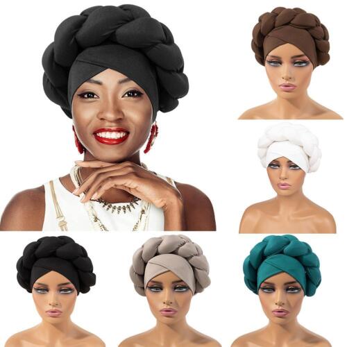Exaggerated Braids Turban Cap for Women African Auto Nigeria Head Wraps ...