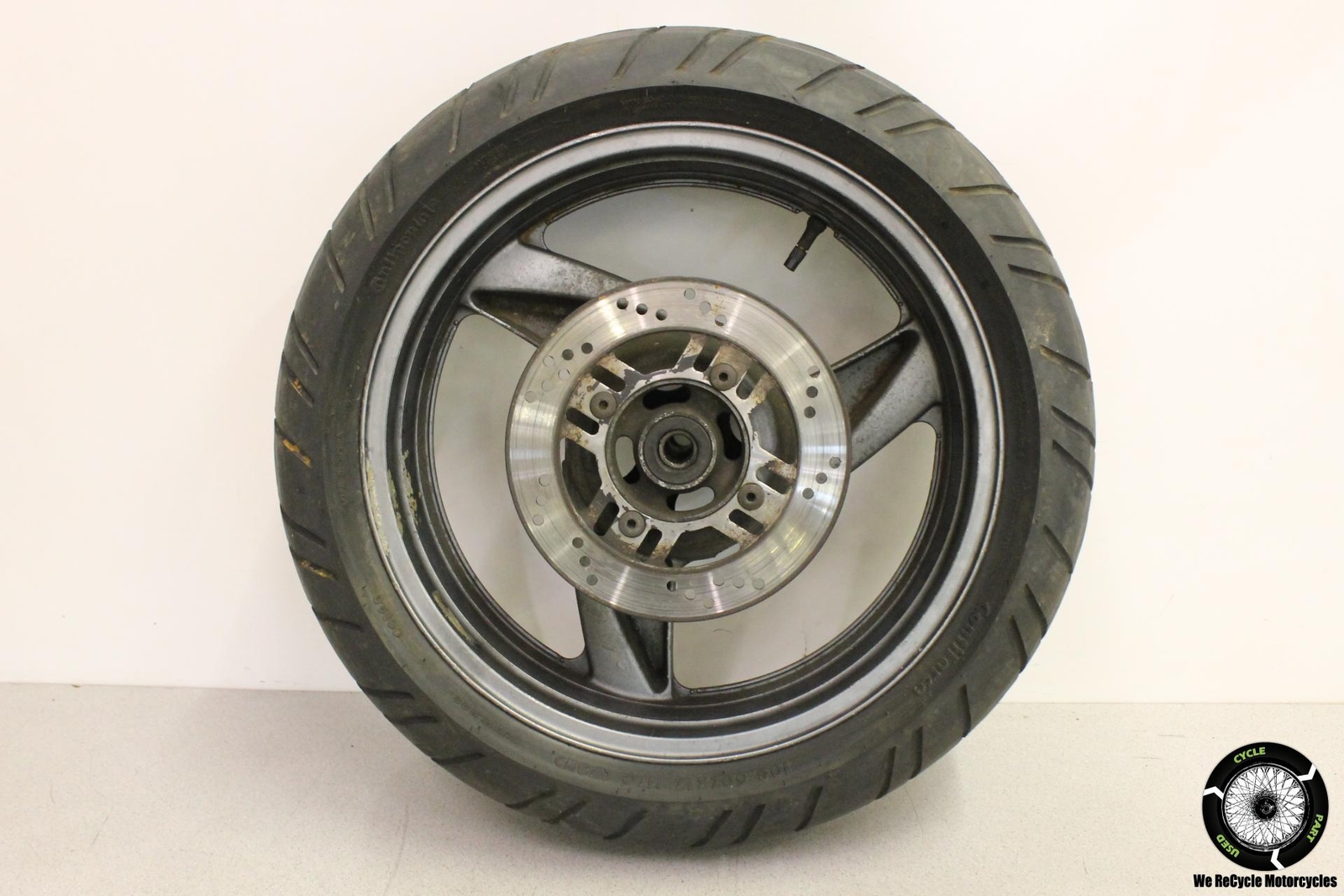 1993 Kawasaki Ninja ZX6 ZX600D REAR WHEEL BACK RIM W BRAKE DISC ZX 6 ...