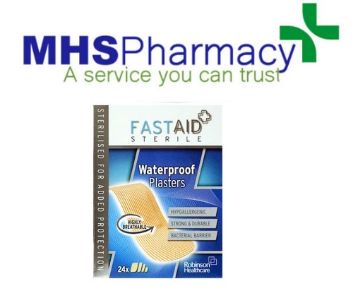 Fast Aid Waterproof Sterile 24 Plasters 5010058044753 | eBay