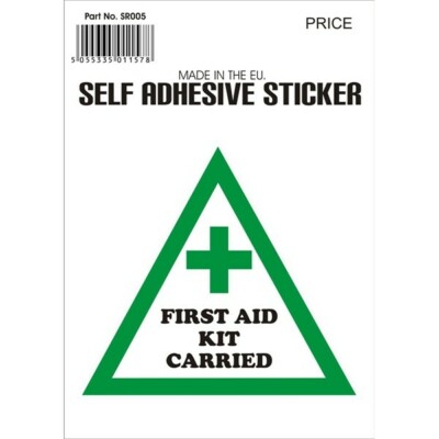 CASTLE PROMOTIONS Outdoor Vinyl Sticker - White - First Aid Kit On ...