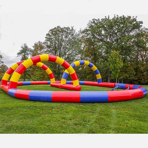 12x6m PVC Inflatable Bumper Car Go Kart Track Inflatable Go Karts Race ...