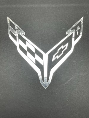 Corvette Racing CHROME 4” C8 R Logo Vinyl Sticker Decal Emblem Lt4 V8 ...