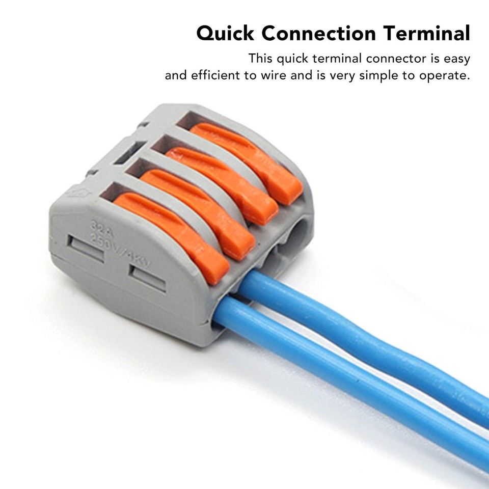 26PCS Quick Wire Cable Connector Press Electrical Wire Connector With ...