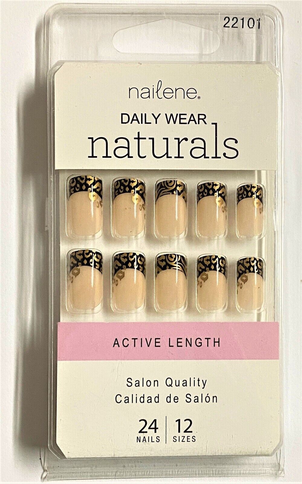 Nailene Daily Wear Naturals Active Length Artificial Nails 24 Nails ...
