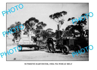 OLD 6 x 4 PHOTO SUNSHINE HARVESTER IN ACTION c1920 WA 2 | eBay Australia
