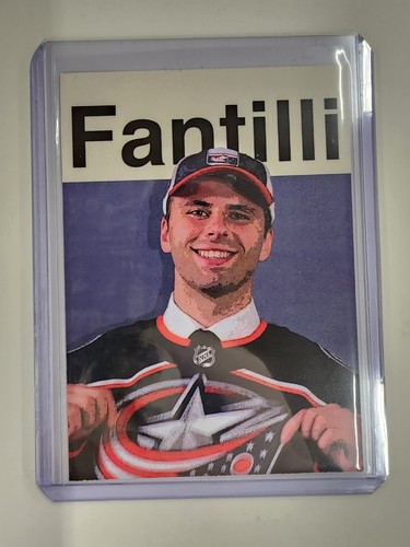 Adam Fantilli Artist Signed Hockey Art Card 1/10 | eBay