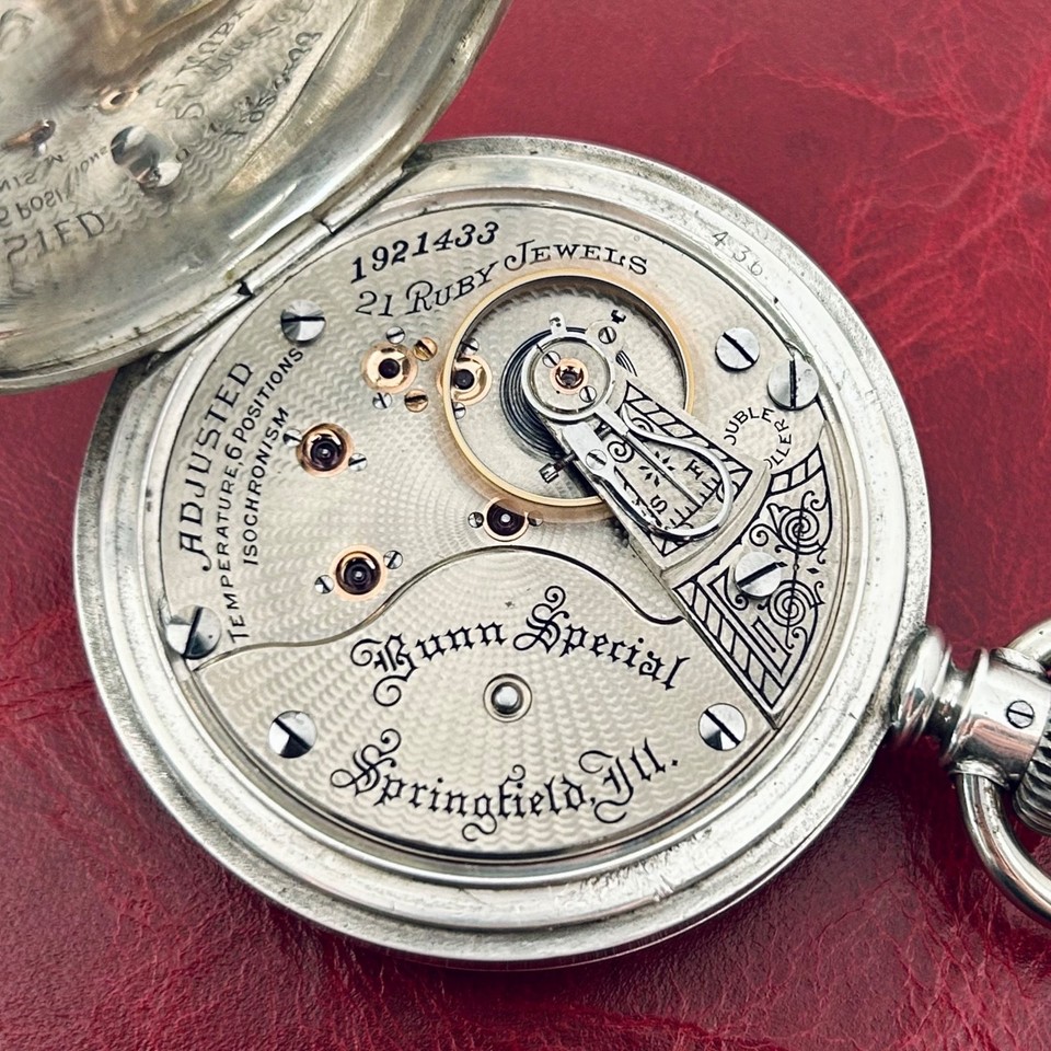Vintage 1907 Illinois 18s/21j Model 6 Grade Bunn Pocket Watch Serviced ...